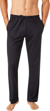 Novila Herren Pyjamahose blau Jersey-Baumwolle unifarben