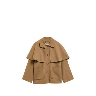 Barbour Manteau droit col classique &agrave; cape amovible en laine m&eacute;lang&eacute;e