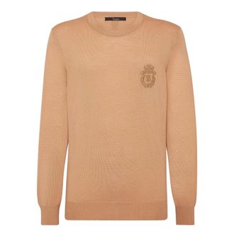 Billionaire Boys Club Homme, Pulls, Beige, Taille: 3XL Pullover Round Neck LS