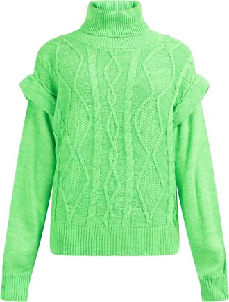 Mymo Strickpullover Damen gr&uuml;n
