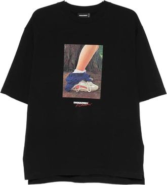 Dsquared2 Homme, Tops, Noir, Taille: XL T-shirt imprim&eacute; &agrave; col rond