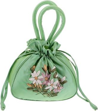 IFUNDOM Sac &agrave; Main Brod&eacute; De Fleurs Petit Sac Avec Anse De Courses Pour Mariages Et Usage Quotidien
