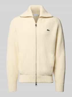 Lacoste Regular Fit Strickjacke aus Baumwoll-Mix