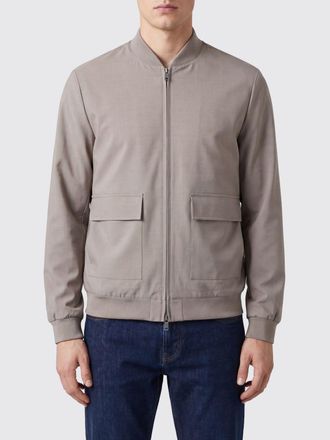 Duno Blouson bomber en laine m&eacute;lang&eacute;e avec col bomber et poches plaqu&eacute;es