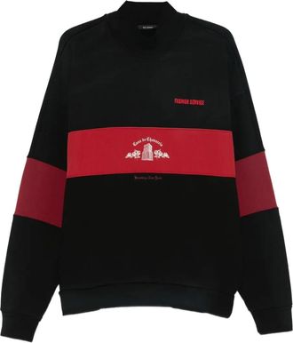 Willy Chavarria Pullover in Colour-Block-Optik - Schwarz