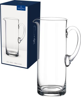 Villeroy & Boch Entree Glaskrug Klar, Sp&uuml;lmaschinenfest, Karaffe, Glaskaraffe, Wasserkaraffe, Krug, Nachttisch Glaskaraffe, Transparente Kanne, Kanne Transparent, Kri