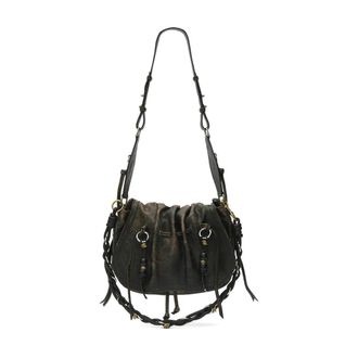 Isabel Marant Schwarze Lederzugbeutel mit Perlenverzierung - - Bags - Damen - Schwarzk - ONE SIZE