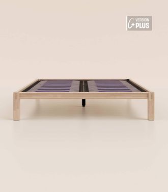 Tediber Sommier en bois 140x200 cm Plus - Bois de bouleau massif &eacute;co-responsable - Clair - Haut de gamme - Durable et robuste - Tediber