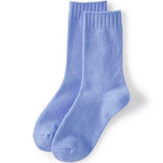 Lands End CashTouch Socken, Damen, Gr&ouml;&szlig;e:null regular, Blau, by Lands End