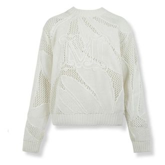 Max Mara Damen, Strickwaren, Wei&szlig;, LGr&ouml;&szlig;e