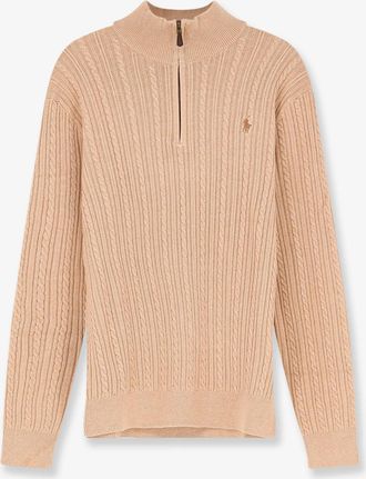 Ralph Lauren Cable knit cotton sweater with zip - POLO RALPH LAUREN - gender_Man