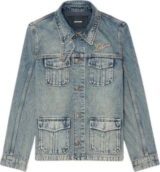 Zadig&Voltaire Femme, Vestes, Bleu, Taille: 40 FR Chaqueta Lienna Denim