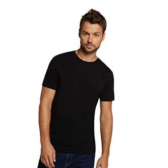 Bamboo Basics Homme Bambou T-Shirt - Ruben - Encolure Ronde - 2er-Pack - Extra Doux Et Respirant - S-XXL - Noir, S
