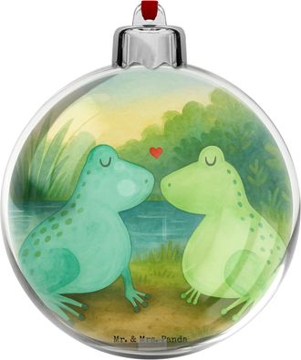 Mr. & Mrs. Panda Weihnachtskugel Frosch Liebe Design - Geschenk, Freundin, deko, christbaumkugel, Hochzeitstag, Verlobung, Fr&ouml;sche, christbaumkugeln, weihnachtskugeln,