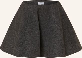 Ganni Flanellrock schwarz