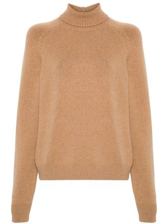 Fendi Pullover mit Logo-Stickerei - Braun