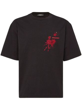 Dsquared2 t-shirt à sequins - Noir