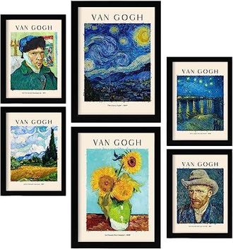 Nacnic Fiche daffichage Van Gogh. Painter Gallery. Peintures d&eacute;coratives pour votre salon, chambre, maison. Impressions dart mural. Tailles A4 et A3