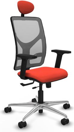 Piqueras y Crespo Sessel f&uuml;r Home Office mit 2D-Armen, h&ouml;henverstellbarer Lendenwirbelst&uuml;tze und festem Kopfteil, ausgestattet mit Syncro/Traslack und Schneideschaum, G