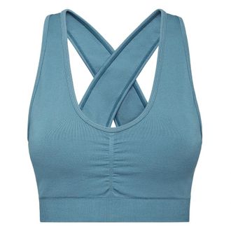 Plein Sport Femme, Tops, Bleu, Taille: 46 FR Seamless Wide Straps Sport Bra Logo