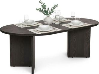 Dmora Couchtisch Porcari, rechteckig, Tischplatte aus veredeltem Holz, schwarze Platte, 119x60x40h cm, Schwarz