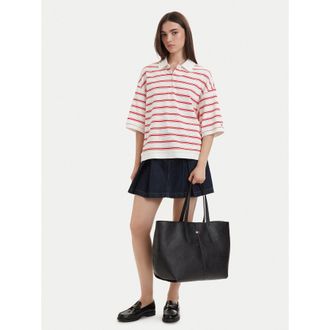 Tommy Jeans Handtasche Tommy Jeans Tjw Slouchy City Tote AW0AW18789 Schwarz