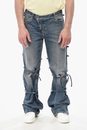 Alexander McQueen Straight-Leg Jeans with Lace-up Details 27cm Alexander McQueen