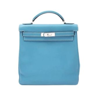 Herm&egrave;s Sac &agrave; dos vintage Pre-owned - Femme - Pre-owned - Bleu - Taille: ONE Size