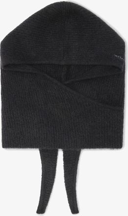 Ganni schwarz Soft Wool Balaclava