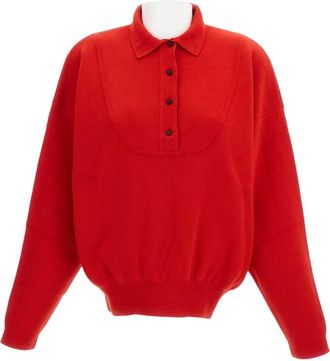 Jacquemus Femme, Tops, Rouge, Taille: 40 FR La Maille Vareuse Pallone Polo Sweater