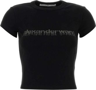 Alexander Wang Femme, Tops, Noir, Taille: 40 FR Hotfix Graphic Baby Tee