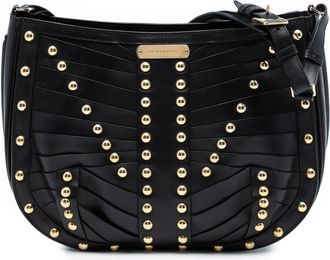 Burberry Hobo Bags - Studded Leather Shoulder Bag - Gr. unisize - in Schwarz - f&uuml;r Damen