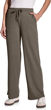 Street One Damen A379034 Wide Leg Hose mit Struktur, Acron Brown, 40W x 30L