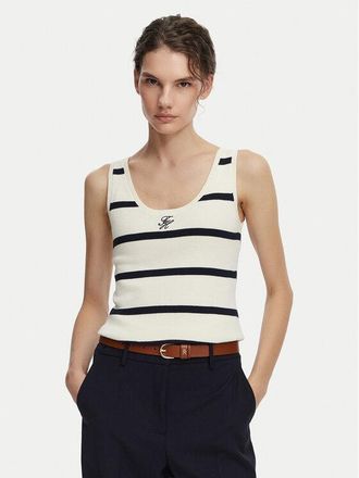 Tommy Hilfiger Top WW0WW48480 Creme Slim Fit