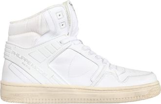 Philippe Model White Leather High-Top Sneaker - White