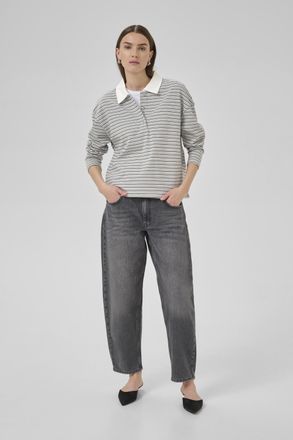 MY ESSENTIAL WARDROBE Langarm-Bluse KlaraMW Loose fit white blue