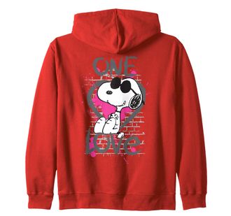 Peanuts Snoopy Graphic One Love Comic-Fan, Vintage-Ausgabe Kapuzenjacke