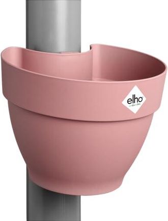 ELHO Vibia Campana Fallrohrpflanzgefäss 40 - Blumentopf für Regenrohr - vertikaler Garten - 100% recyceltem Plastik - Ø 21.6 x H 16.3 cm - Rosa/Puderrosa