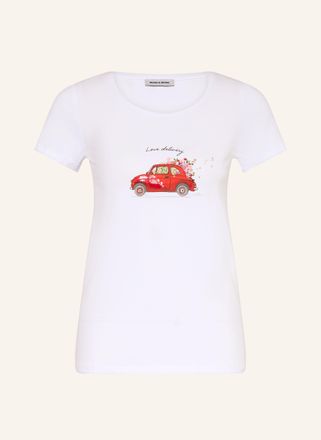 More & More More & More T-Shirt Mit Pailletten weiss