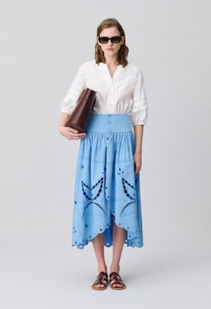 Claudie Pierlot Jupe mi-longue brod&eacute;e