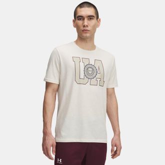 Under Armour College-Wappenlogo Kurzarm-Oberteil für Herren Stein / Sierra Taupe XXL