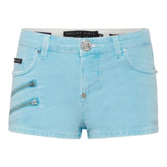Philipp Plein Damen, Shorts, Blau, W28Gr&ouml;&szlig;e