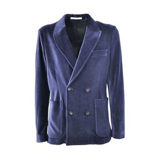 Paolo Pecora Homme, Vestes, Bleu, Taille: L Veste de smoking en velours crois&eacute;e