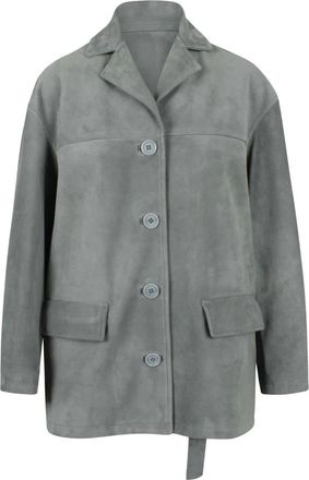 Salvatore Santoro Femme, Vestes, Gris, Taille: 36 FR Suede Jacket
