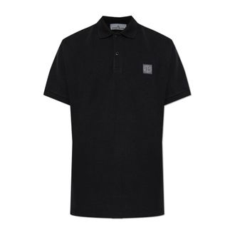 Stone Island Homme, Tops, Noir, Taille: 2XL Polo Logo