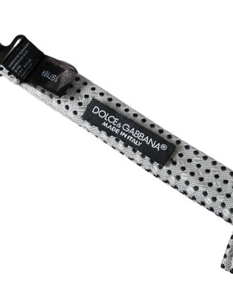 Dolce & Gabbana Silk Polka Dot Bow Tie - Gray