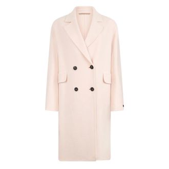 PESERICO Femme, Manteaux, Beige, Taille: 46 FR Long Coat