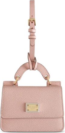 Dolce & Gabbana logo-plaque bag charm - Rosa