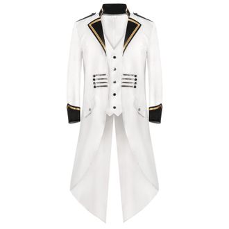 Generic Herren Steampunk Mantel Gothic Frack Mantel Kost&uuml;m M&auml;nner Karneval Renaissance Retro Viktorianische Hof Stickerei Halloween Piraten Vampir Cosplay Kos