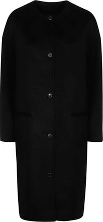 Loulou Studio Femme, Manteaux, Noir, Taille: 36 FR Kerry Oval Shaped Coat